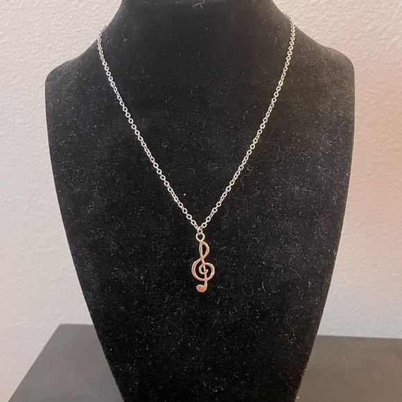 eviewolf | Jewelry | Handmade Treble Clef Necklace | Poshmark